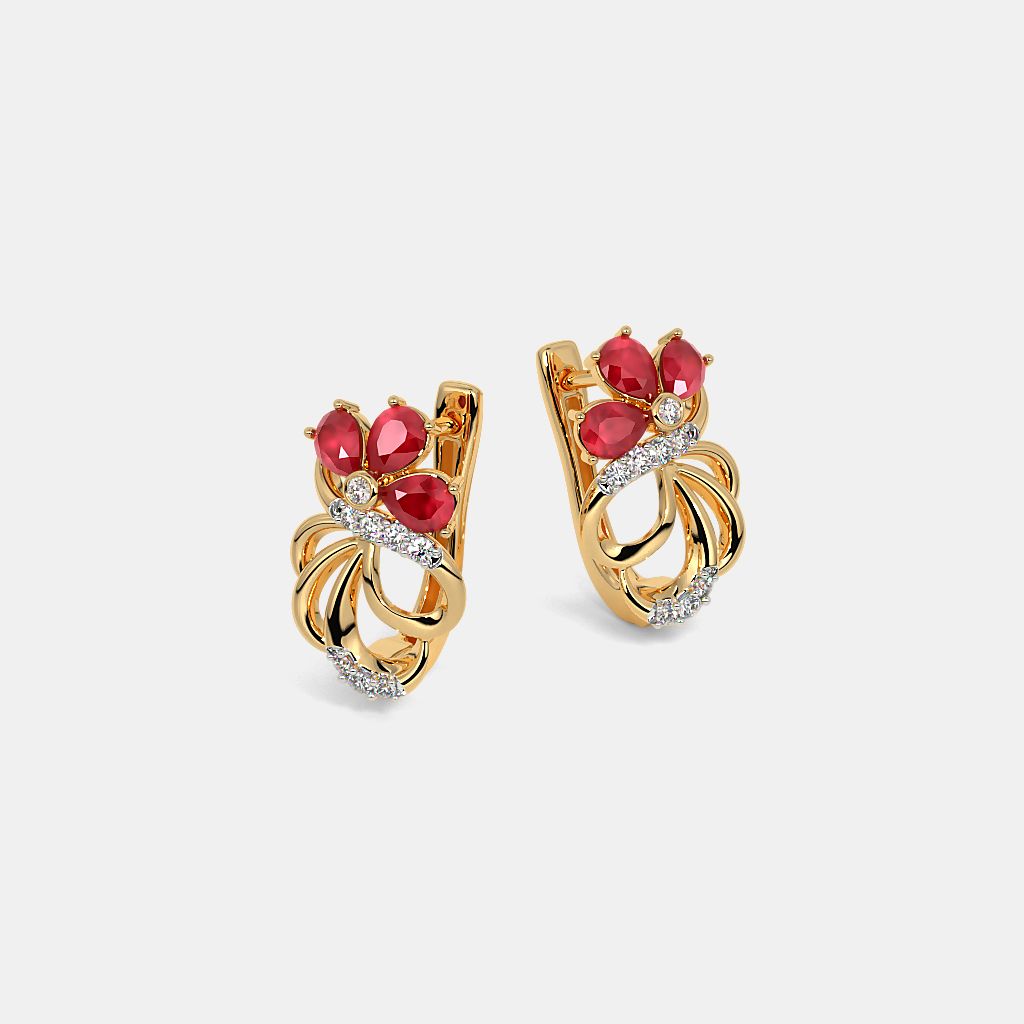 bluestone ruby earrings