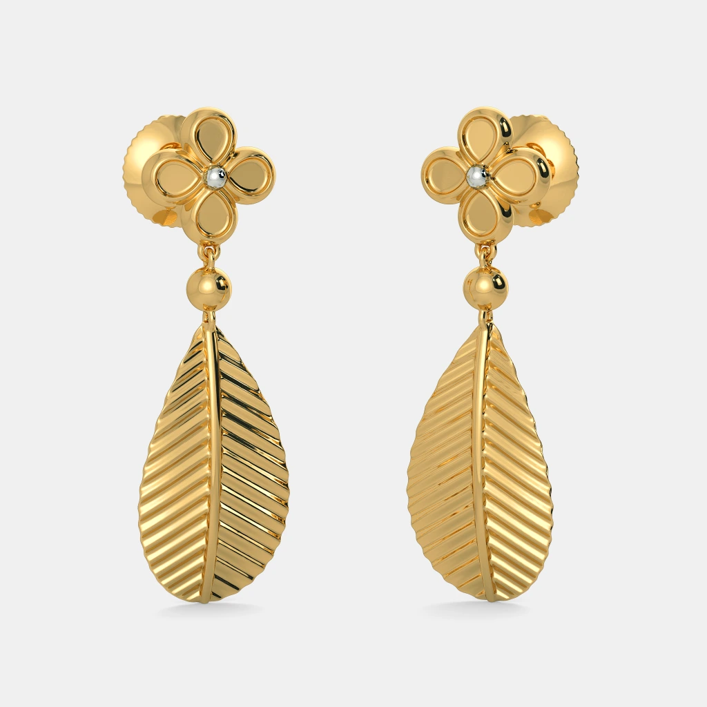 The Beech Leaf Earrings | BlueStone.com