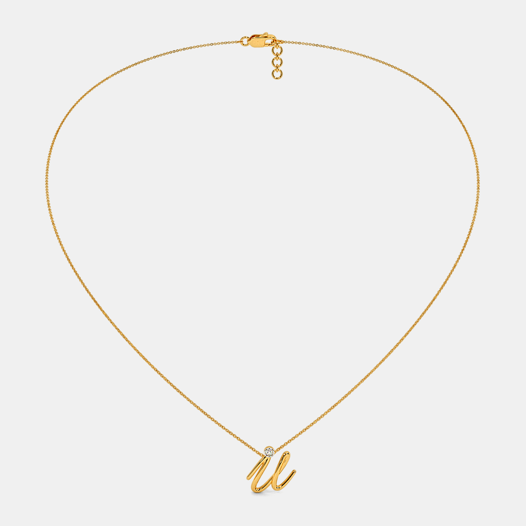 The Cursive U Necklace | BlueStone.com