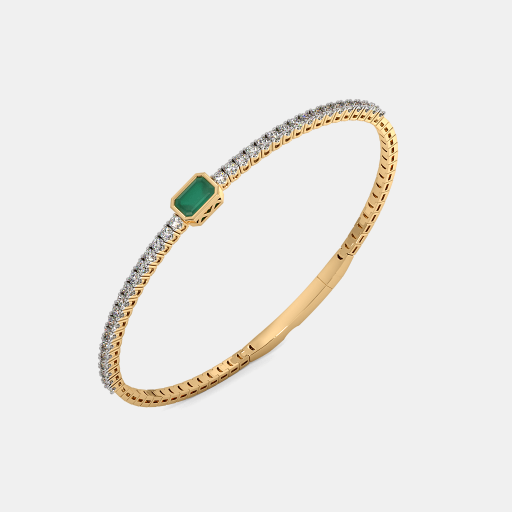 The Cheree Oval Bangle | BlueStone.com