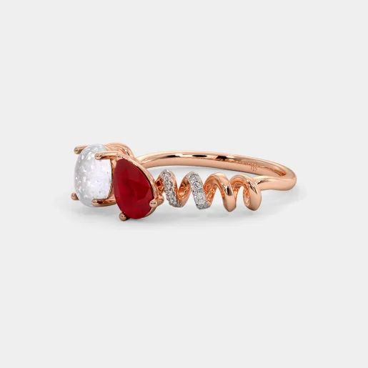 Buy 50+ White Ruby Rings Designs Online | BlueStone.com - India's #1 ...