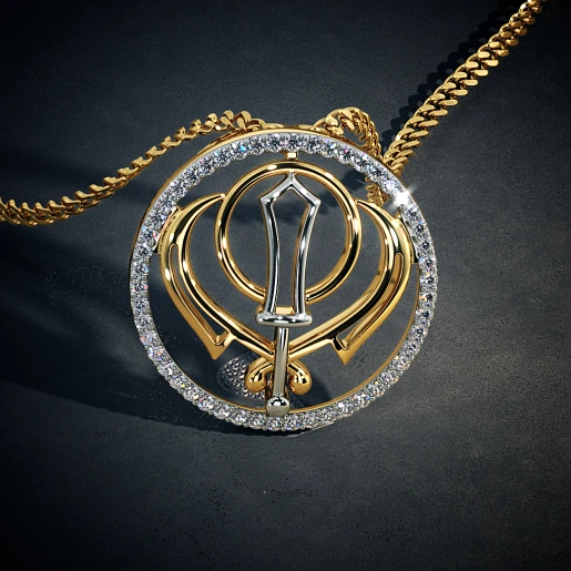 Buy Gold Khalsa Pendants Designs Online | BlueStone.com - India's #1 ...